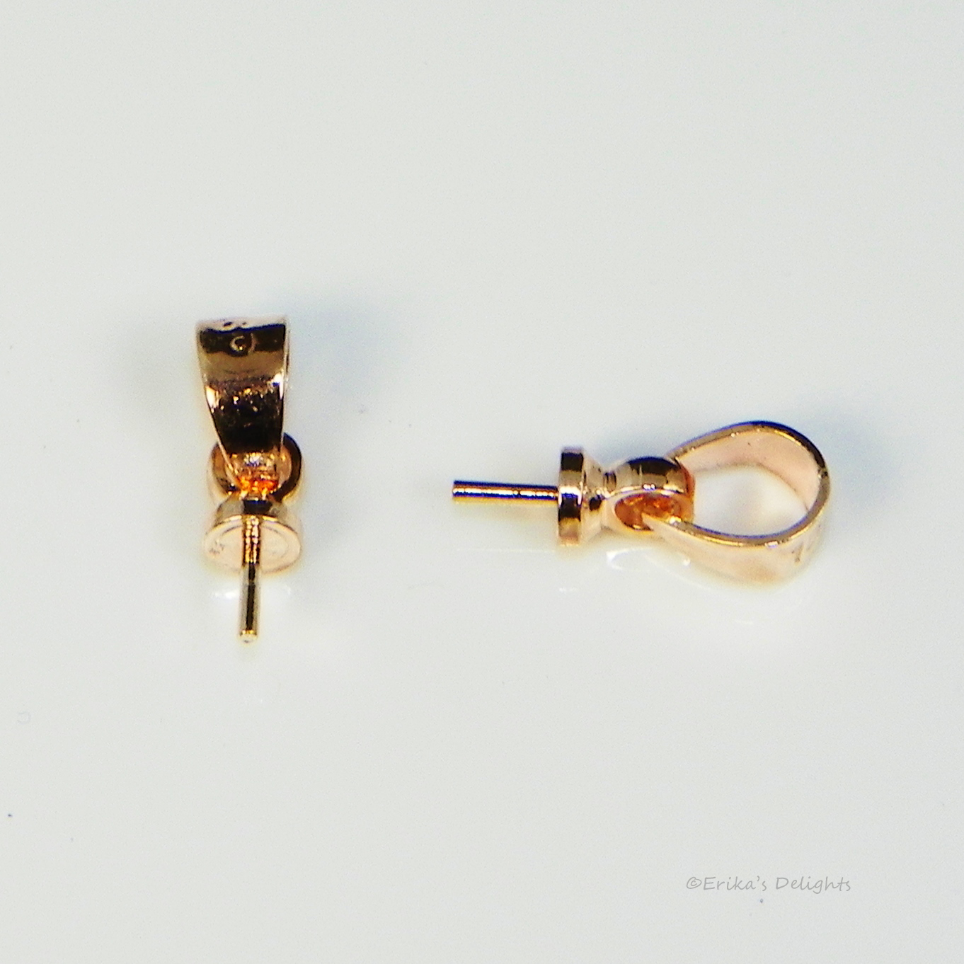 Rose Gold Plated Bail with Peg