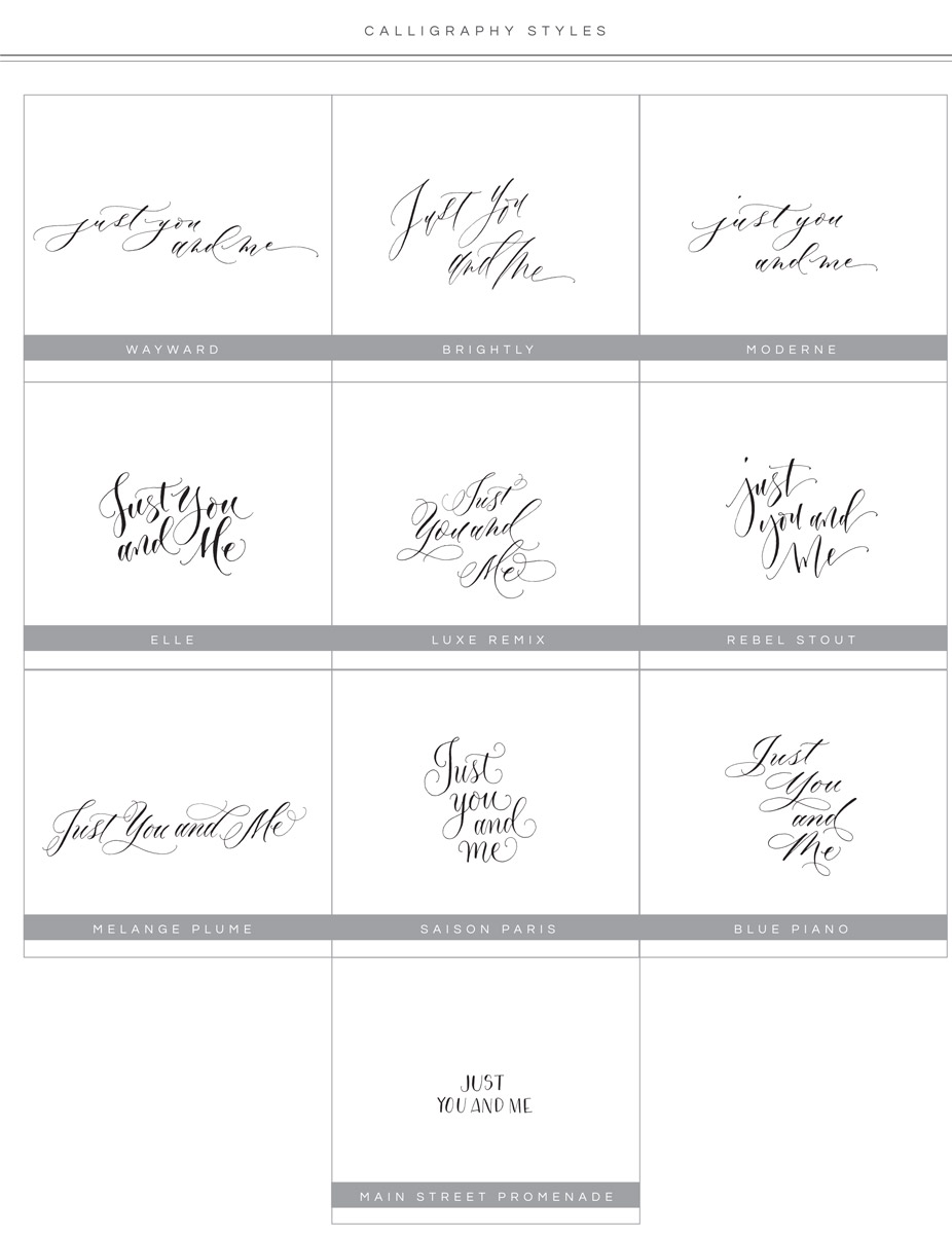 custom hand calligraphy letterpress personal stationery