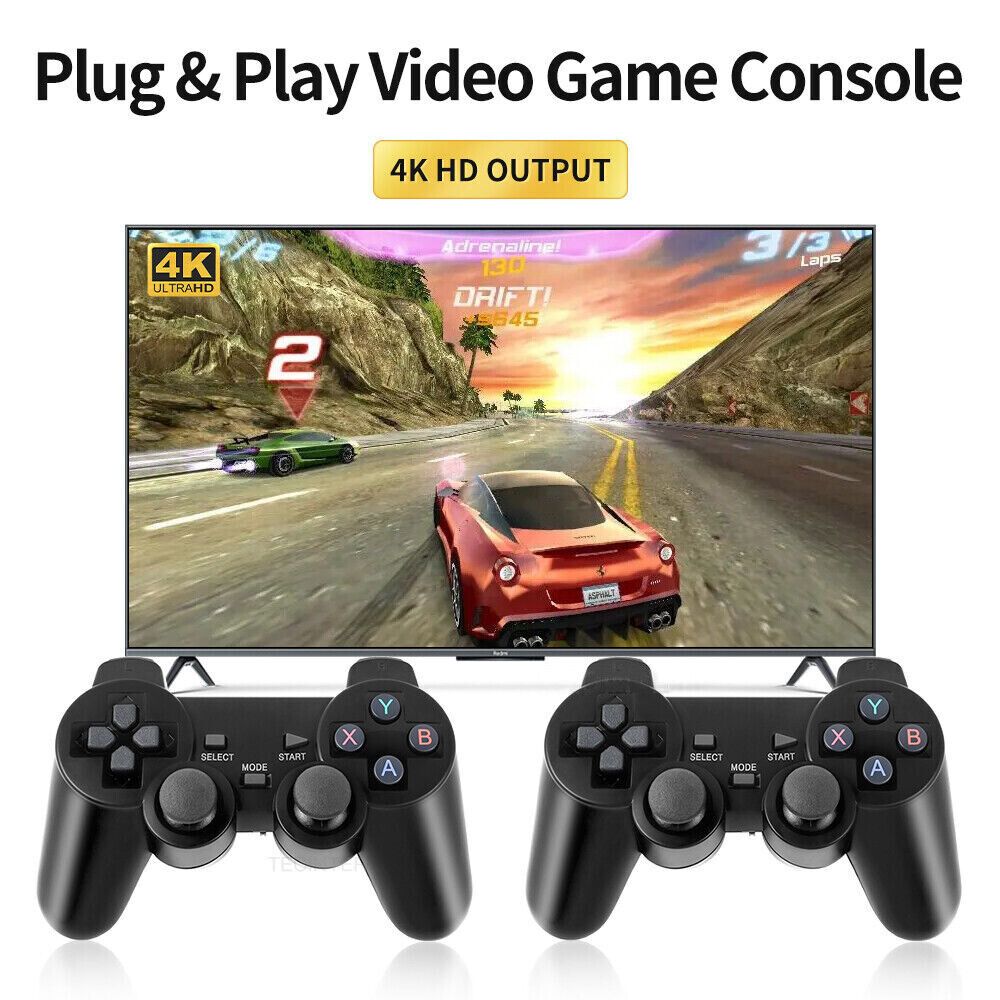 HDMI TV 4K Game Stick 64G 40000+ Games Video Game Console w/2*Wireless ...