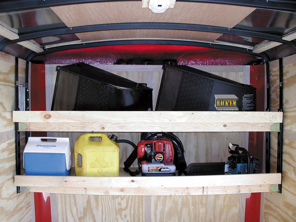 Enclosed Trailer Shelf / Bunk Bed Kit RA-13 Rack'em Mfg.