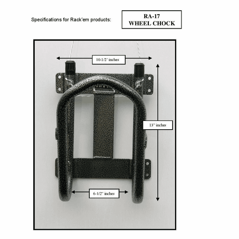 Motorcycle Wheel Chock - Black & Gray Hammer paint finish by Rack'em Mfg