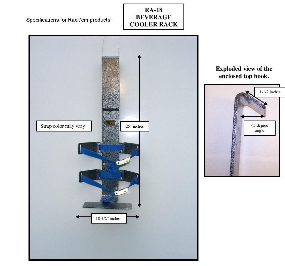 Beverage Cooler for Open Trailer RA-18 Rack'em Mfg.