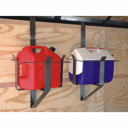 Gas Can and Cooler Rack for Enclosed Trailers RA-1L by Rack'em Mfg.