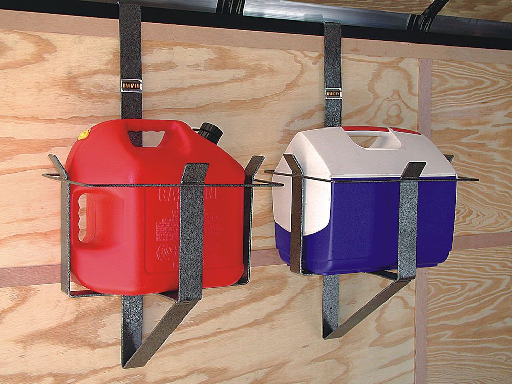 Gas Can and Cooler Rack for Enclosed Trailers RA-1L by Rack'em Mfg.