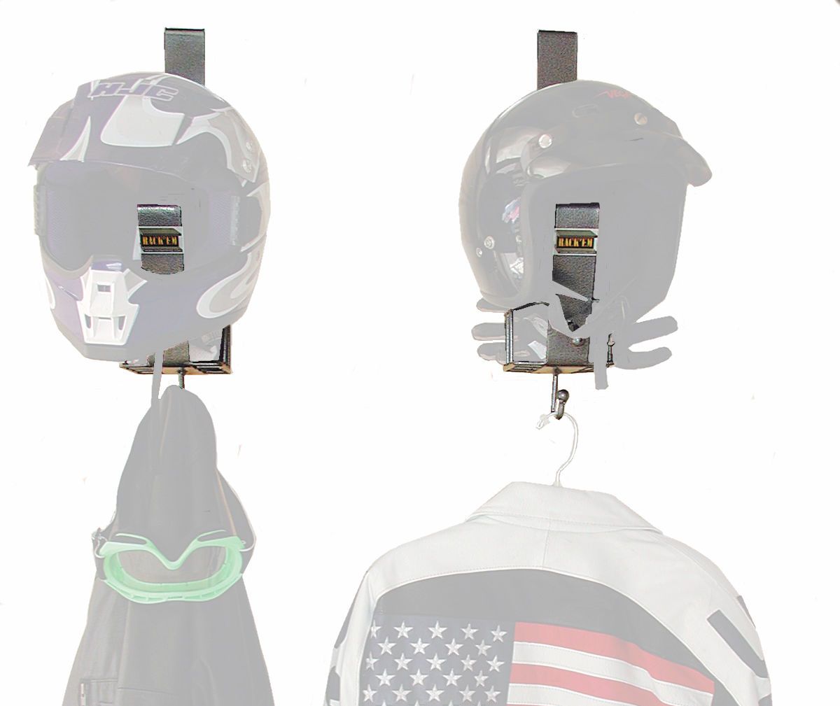 Motorcycle Helmet Rack by Rack'em Mfg