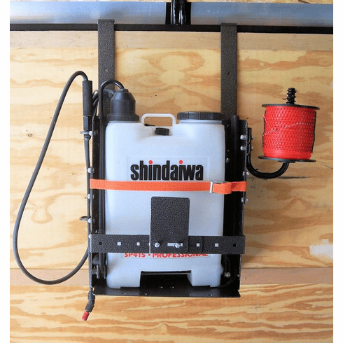 Adjustable Back Pack Sprayer or Blower Rack for Enclosed Trailers RA-39