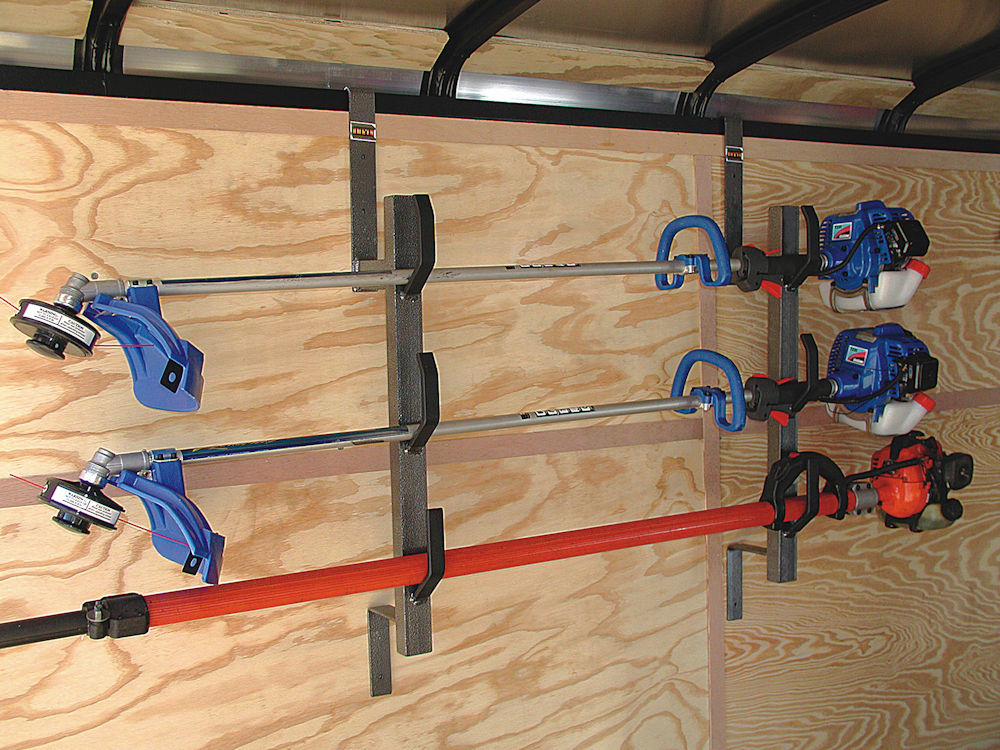 3 Place Trimmer Rack for Enclosed Trailers RA-5 Rack'em Mfg.