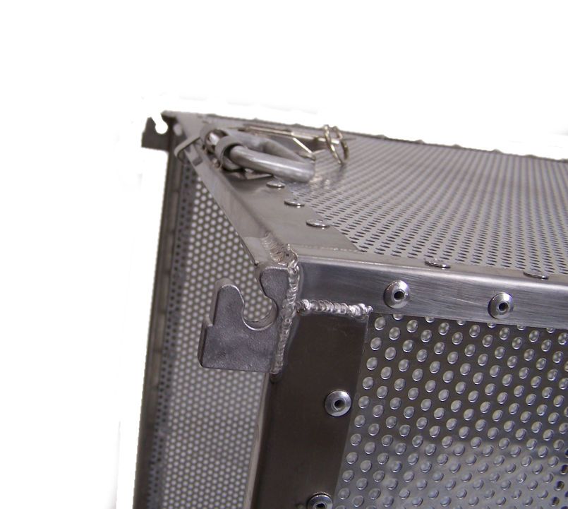 RLES-2.5 Stainless Steel Aluminum Grass Catcher Extension. Rack'em Mfg.