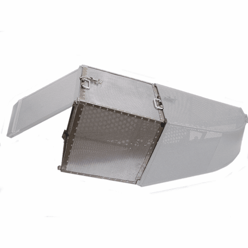 RLES-2.5 Stainless Steel Aluminum Grass Catcher Extension. Rack'em Mfg.