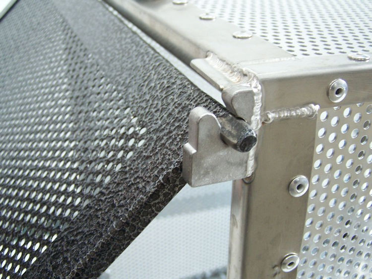 RLES-2.5 Stainless Steel Aluminum Grass Catcher Extension. Rack'em Mfg.