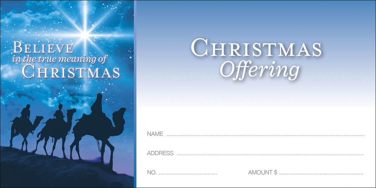 Believe in the True Meaning of Christmas Offering Envelope ...