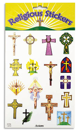Cross and Crucifix Stickers | HolyFamilyOnline.com