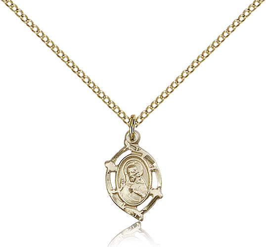 Gold Filled Scapular Medal Pendant | HolyFamilyOnline.com
