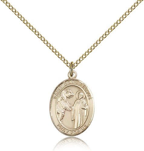 Gold Filled St. Columbanus Patron Saint Medal Pendant - Medium ...