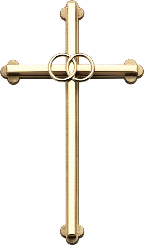 Gold Wedding Cross (8 Inches) | HolyFamilyOnline.com