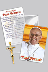 Papal Cross with Pope Francis Prayer Card | HolyFamilyOnline.com