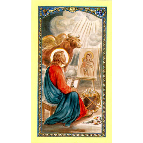 Saint Luke Laminated Holy Card | HolyFamilyOnline.com
