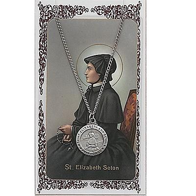 St. Elizabeth Ann Seton Prayer & Pendant Set | HolyFamilyOnline.com