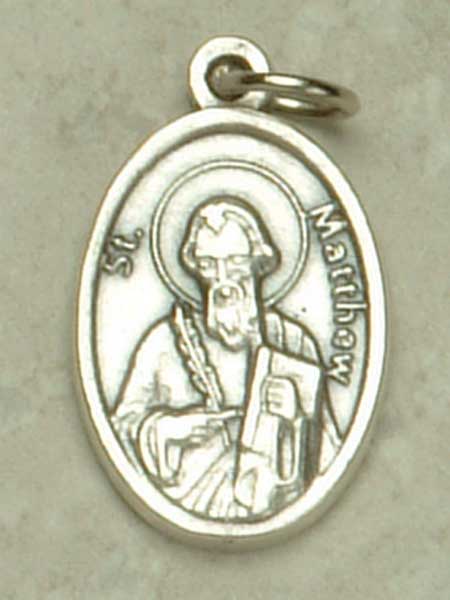 St. Matthew Oxidized Medal | HolyFamilyOnline.com