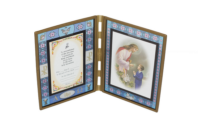 Stained Glass Plaque First Communion | HolyFamilyOnline.com