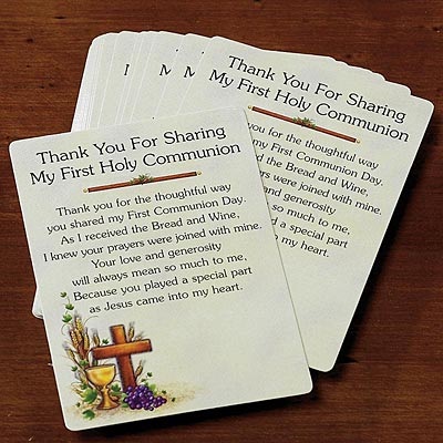 Holy Communion Thanks Cards