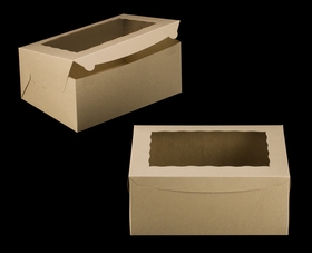 750 - 14" x 10" x 6" White Lock & Tab Box with Window