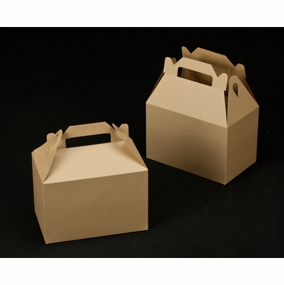 254 - 8" x 4 7/8" x 5 1/4" Brown Snap Lock Bottom, Gable Top Box