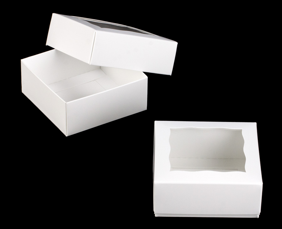3060x3488 - 4" x 4" x 1 3/4" White Simplex Box Set, with Window