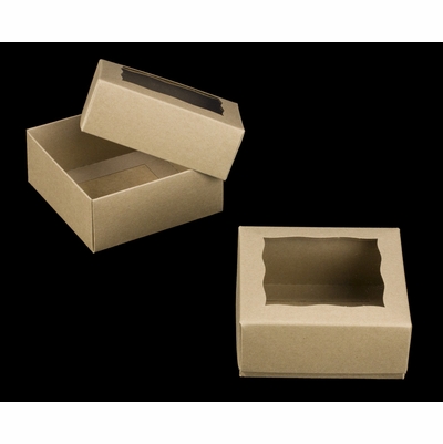 3068x3489 - 4" x 4" x 1 3/4" Brown/Brown Simplex Box Set, with Window