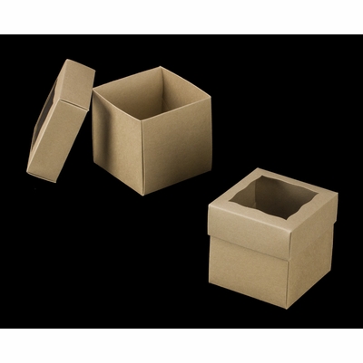 3069x3489 - 4" x 4" x 4" Brown Simplex Box Set, with Window