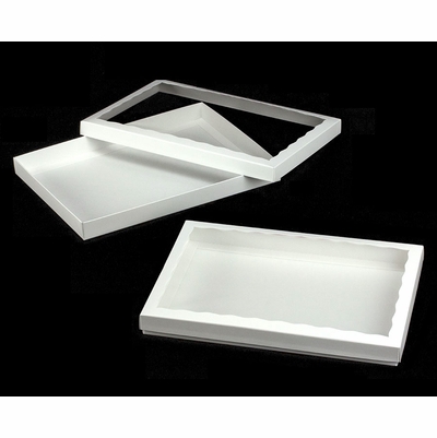 3297x3296 - 14" x 10" x 1 1/4" White/White Simplex Box Set, with Window