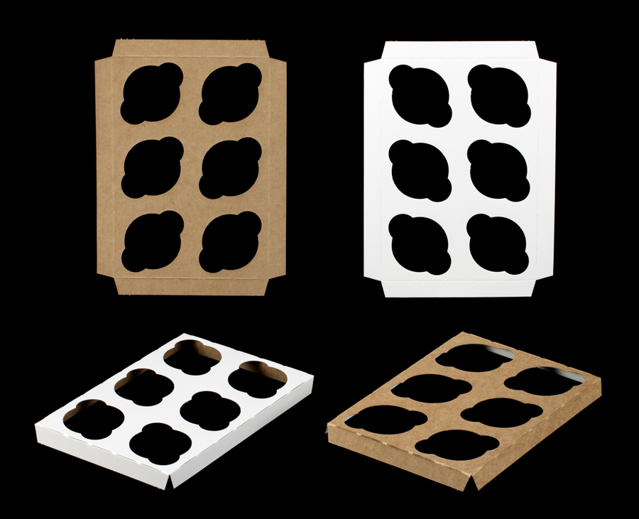 3373 - 10" x 7" x 7/8" 6-Count Standard Cupcake Insert, Reversible ...