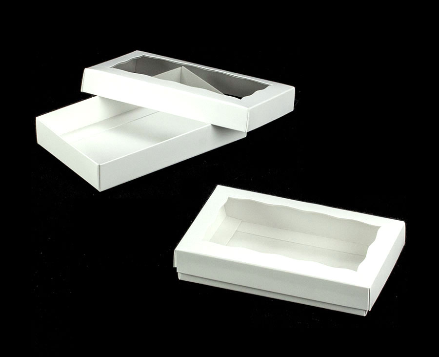 3523x3518 - 7" x 4 3/8" x 1 1/4" White Simplex Box Set with Window