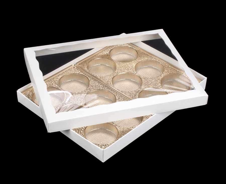 3537x3520x3857x3857 - 12 1/2" x 9 3/4" x 1 1/4" White Simplex Box Set ...