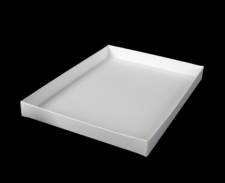 3538 - 14" x 10" x 1 1/4" White Simplex Box Base Only