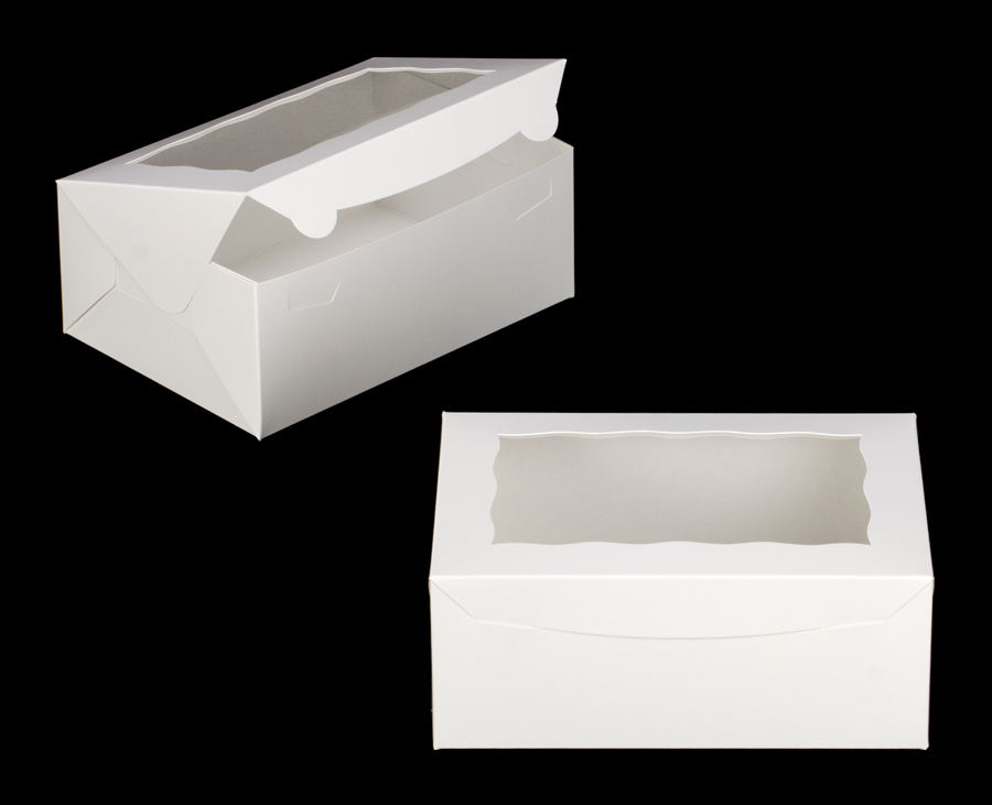 3576 10 X 7 X 4 White White Lock Tab Box With Window 3576 10 X 7 X 4 White White Lock Tab Box With Window