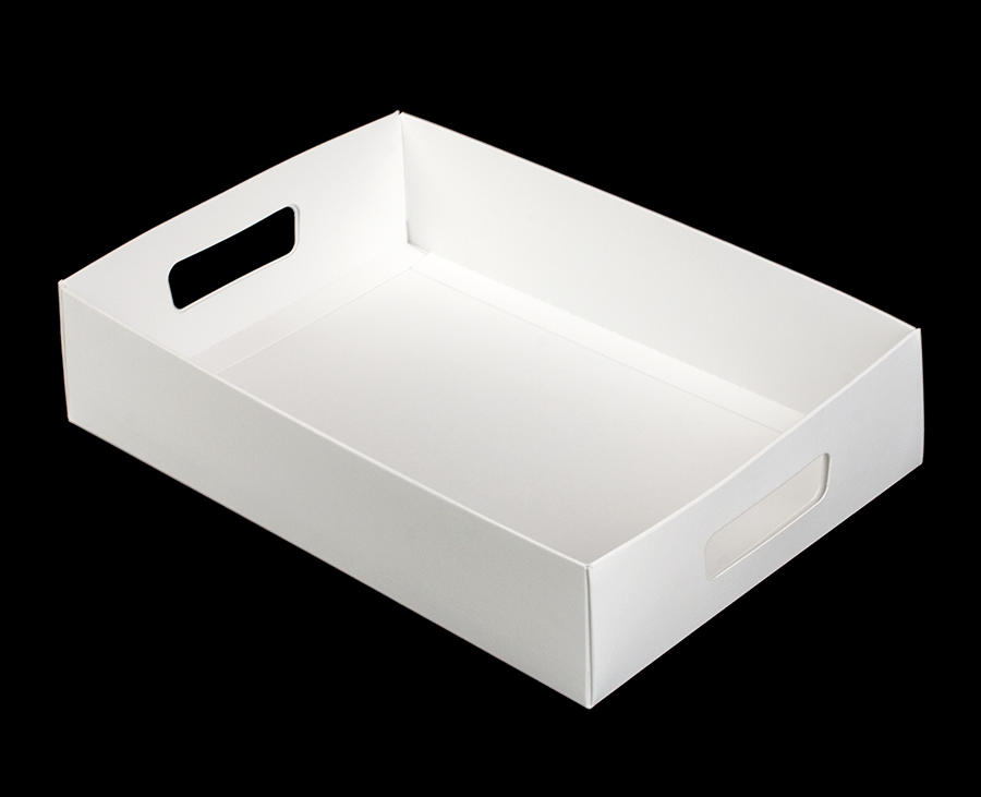 4070 - 13" x 9" x 3" White Blyss Cookie Crate