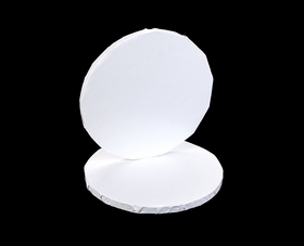 119 - 8-inch White Cake Round, Coated Corrugated Single Wall Cake Board