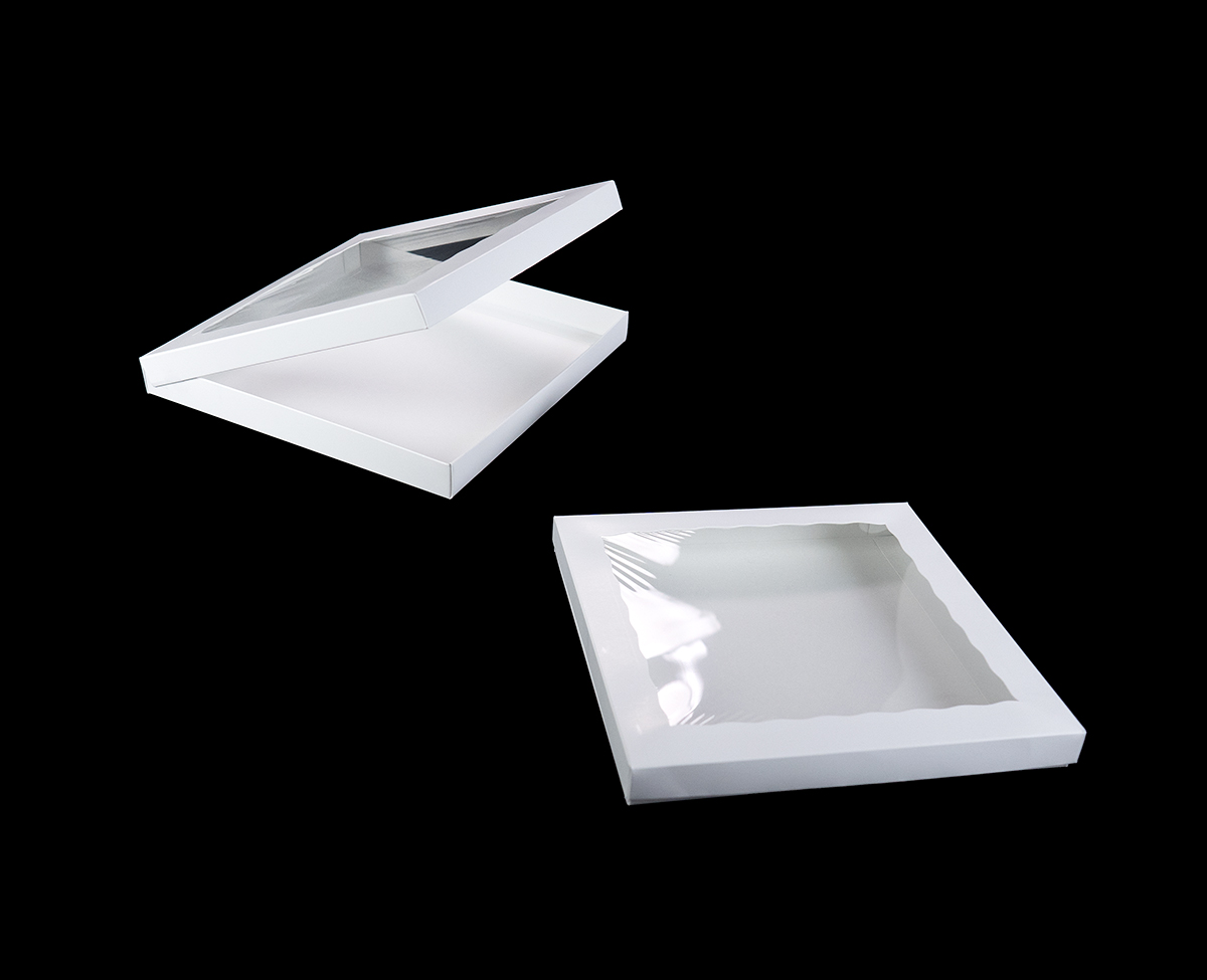 4245 - 14" x 14" x 1 1/2" White Simplex Box with Window