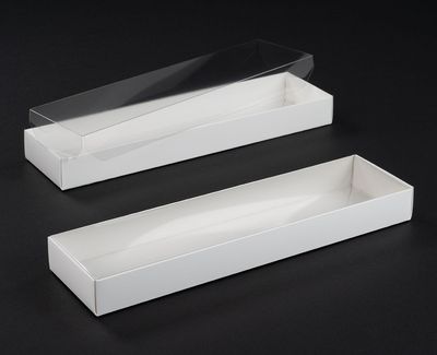 4464x4603 - 12" x 3" x 1 1/4" White Simplex Box Set with Clear Lock ...