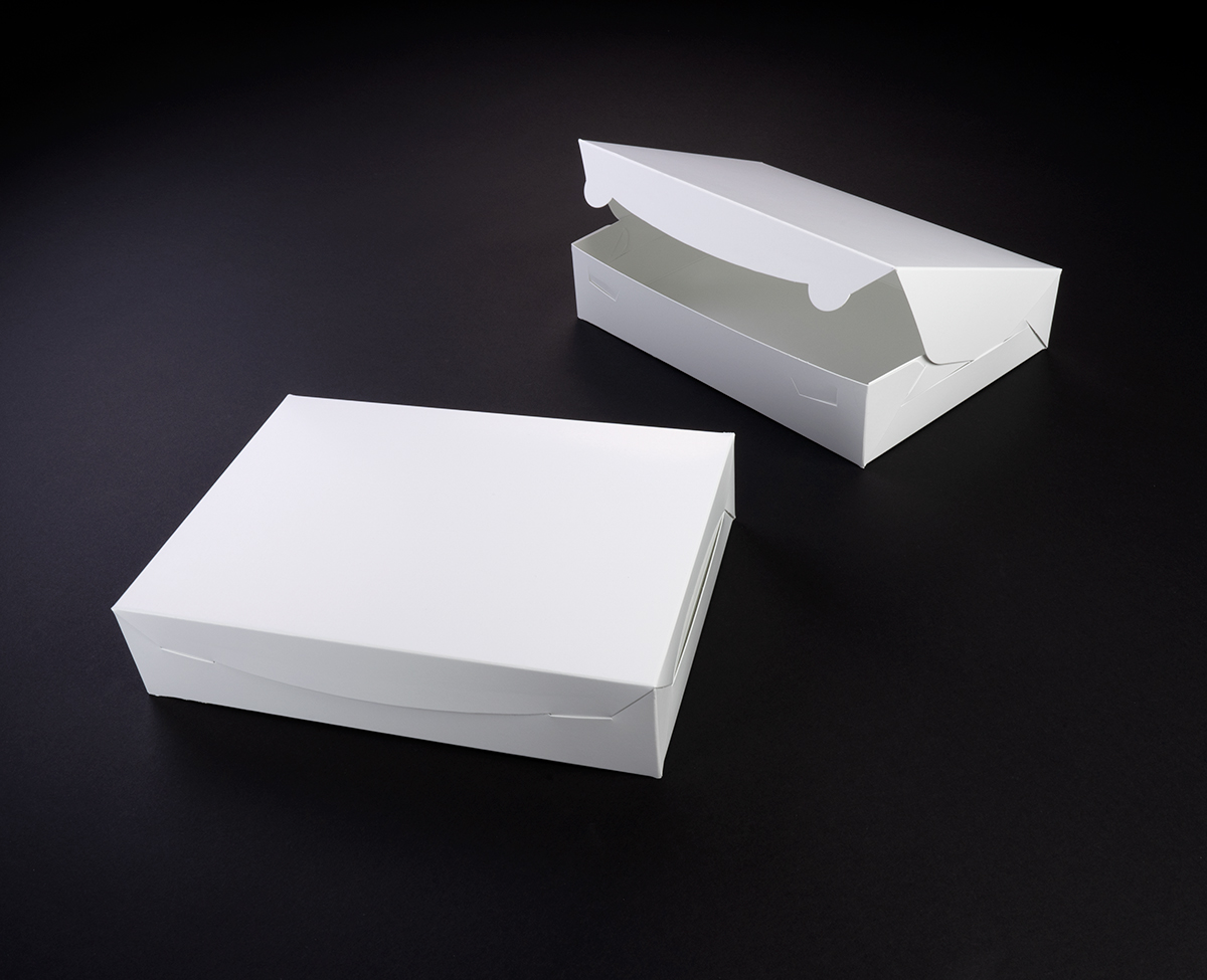 4498 11 1 2 X 8 1 4 X 2 1 2 White Lock Tab Box Without Window