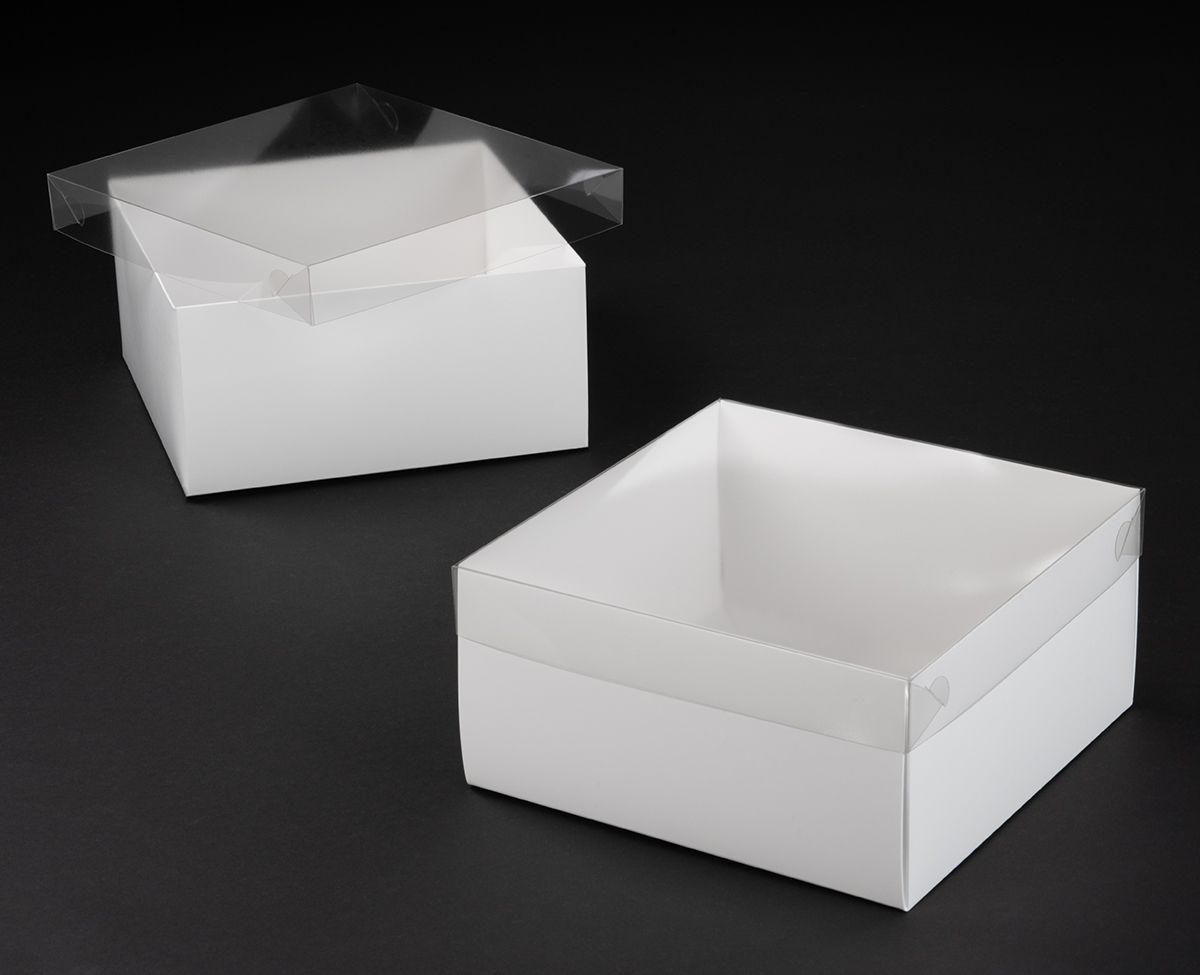4507x4536 - 10" x 10" x 5" White Two Piece Set, Simplex Base with Lock ...