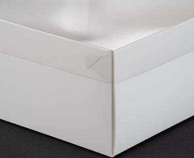 4507x4536 - 10" x 10" x 5" White Two Piece Set, Simplex Base with Lock ...
