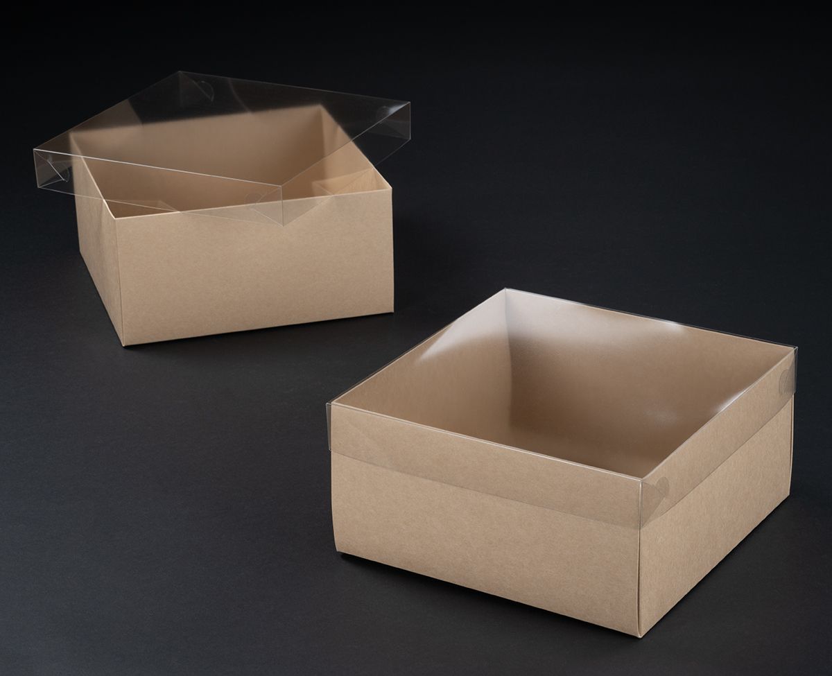 4508x4536 - 10" x 10" x 5" Brown Two Piece Set, Simplex Base with Lock ...