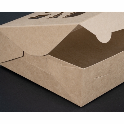 4528 - 10" x 7" x 2 1/2" Brown Trick or Treat Window, Lock & Tab ...