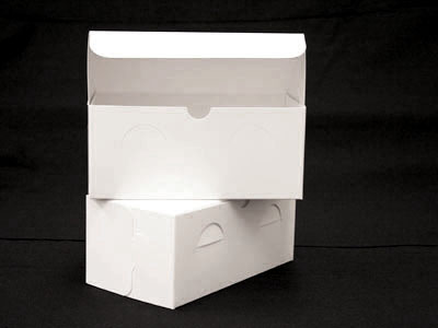 742 - 9" x 5" x 4" White/White Lock & Tab Box without Window