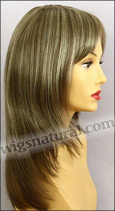 Envy mono part wig Leyla, color shown almond breeze