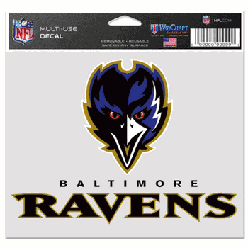 Baltimore Ravens Decal 5x6 Ultra Color Raven - Decals, Magnets & Stickers