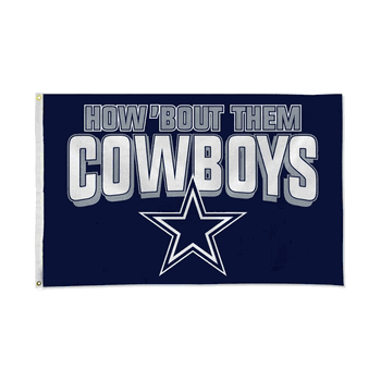 Dallas Cowboys Team Slogan Banner Flag - How 'Bout Them Dallas Cowboys ...