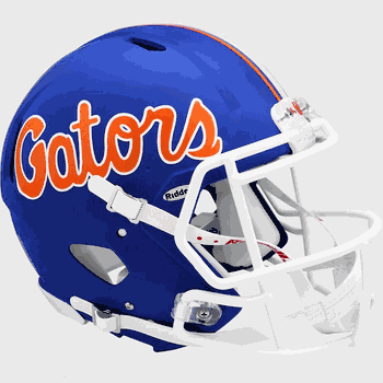 Florida Gators Authentic Speed Full Size Football Helmet Matte Blue ...